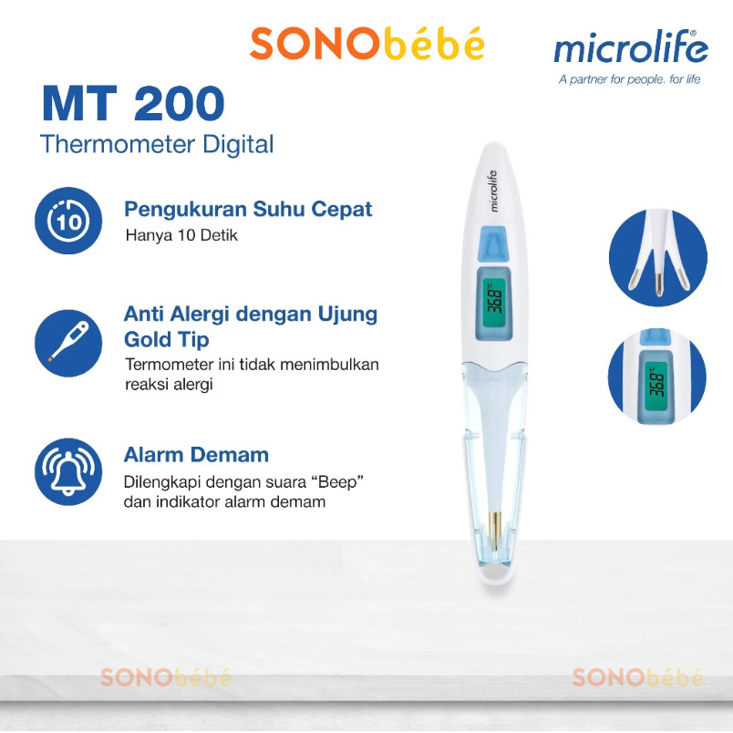 Jual MICROLIFE Flexible Tip Digital Thermometer MT 200 (MT19M1 ...