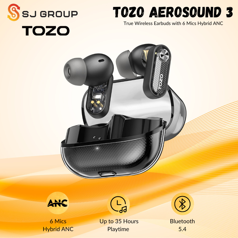 Jual TOZO AEROSOUND3 Smart 6 mics Hybrid ANC + AI 4 Mics ENC Wireless Earbuds Clear Calls ...