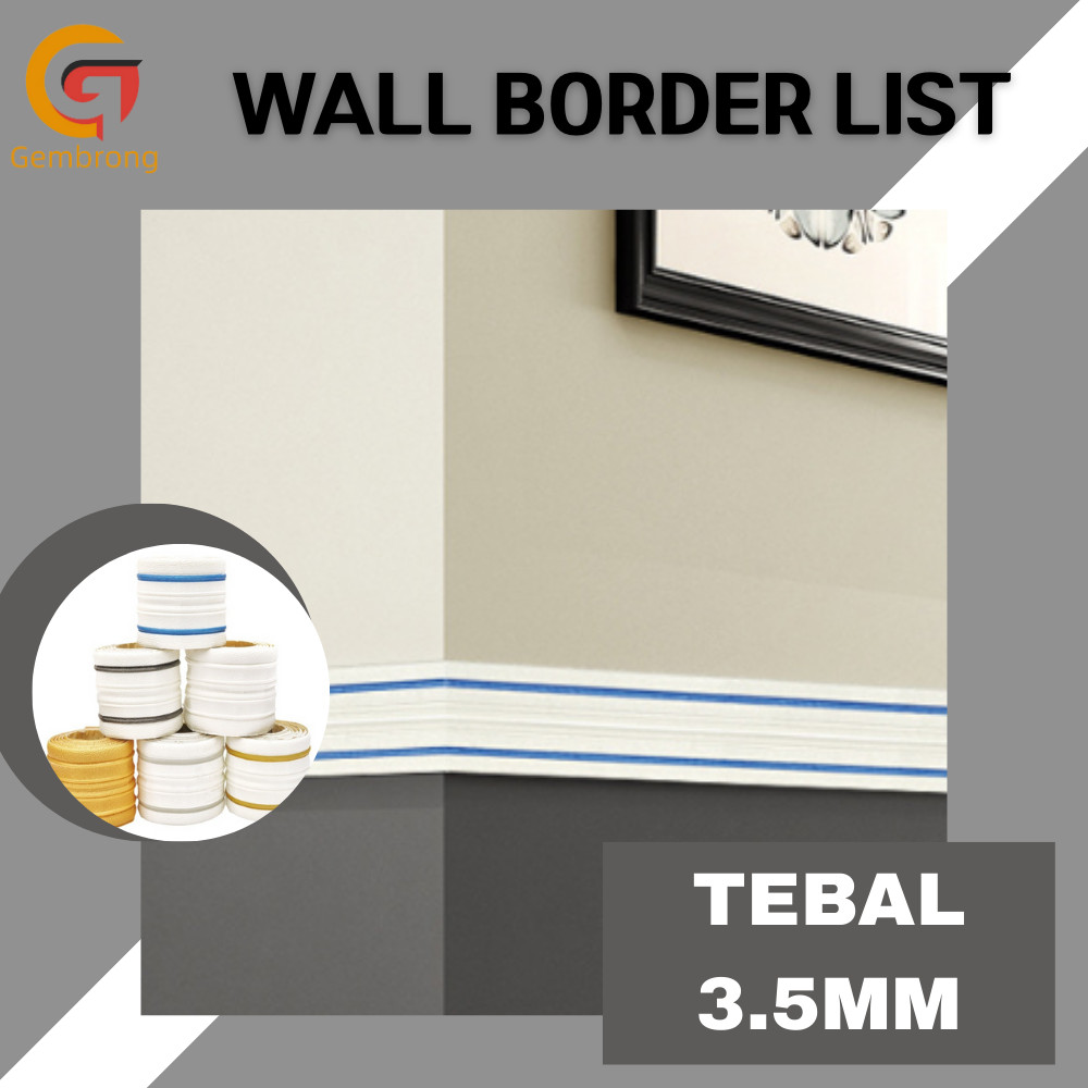 Jual Wall Border List Foam 3D List Wall Border List 2.3 Meter ...