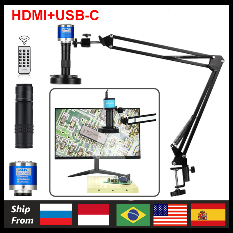 Jual 4K Electronic Digital Microscope For Soldering Microscope Set ...