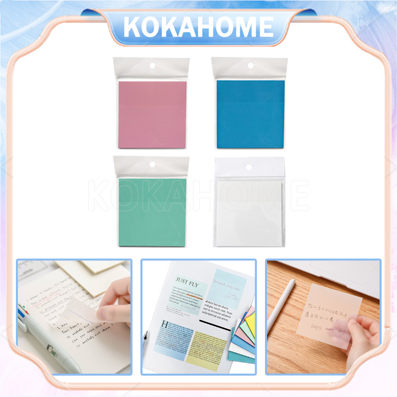 Jual sticky notes transparan waterproof/sticky notes pad plastik ...