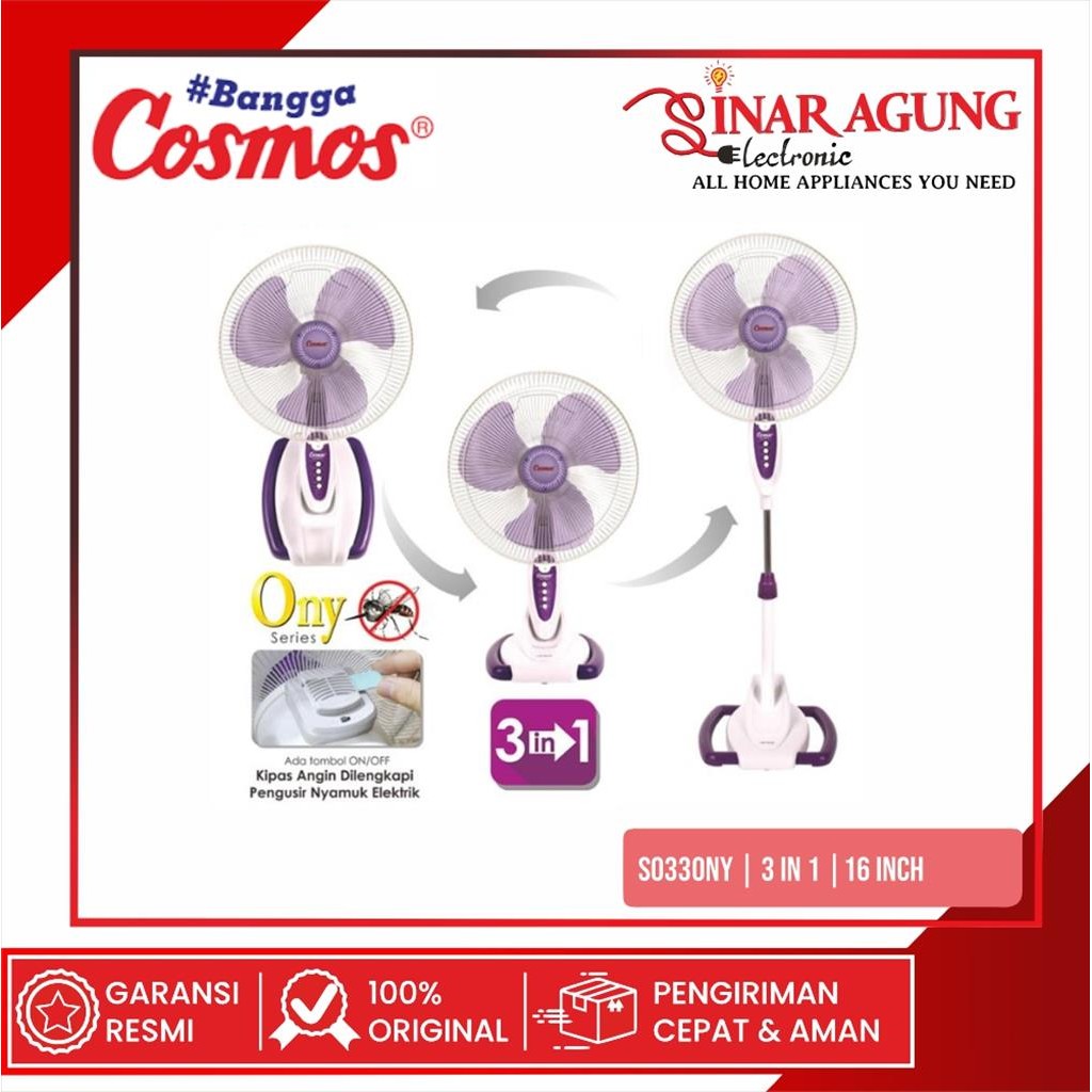 Jual COSMOS S033 / 16-S033 ONY KIPAS ANGIN 3IN1 16 INCH GARANSI RESMI ...
