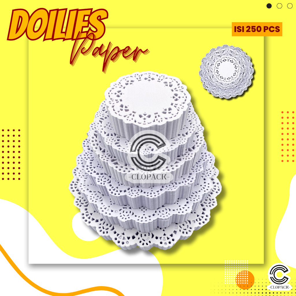 Jual [250PCS] DOILIES / DOILIES PAPER / DOYLEYS / TATAKAN KUE / ALAS ...