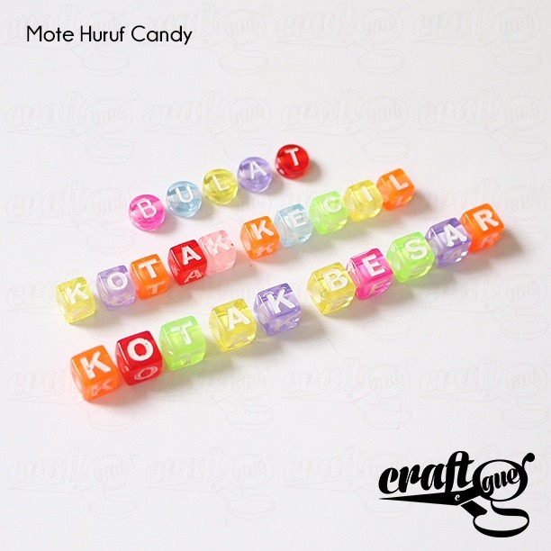 Jual Bahan DIY Mote Huruf Pelangi Abjad Isi 15 Gram | Shopee Indonesia
