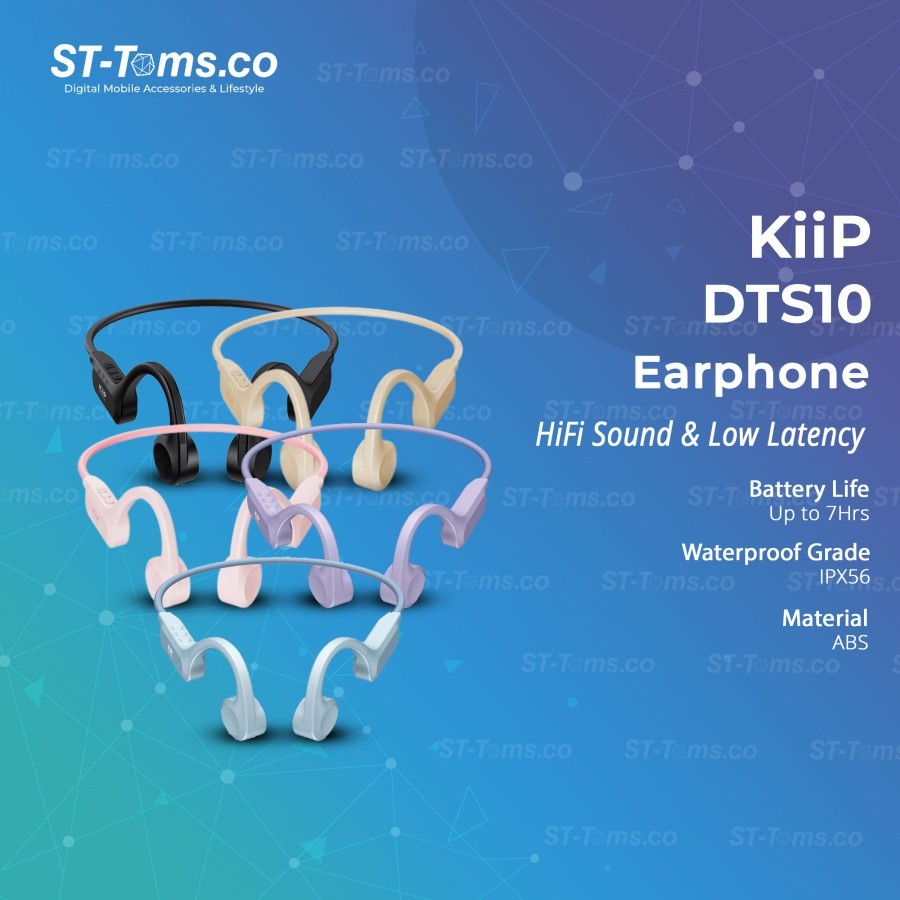 Jual KiiP DTS10 / DTS 10 Bone Conduction Bluetooth Headphone Headset ...