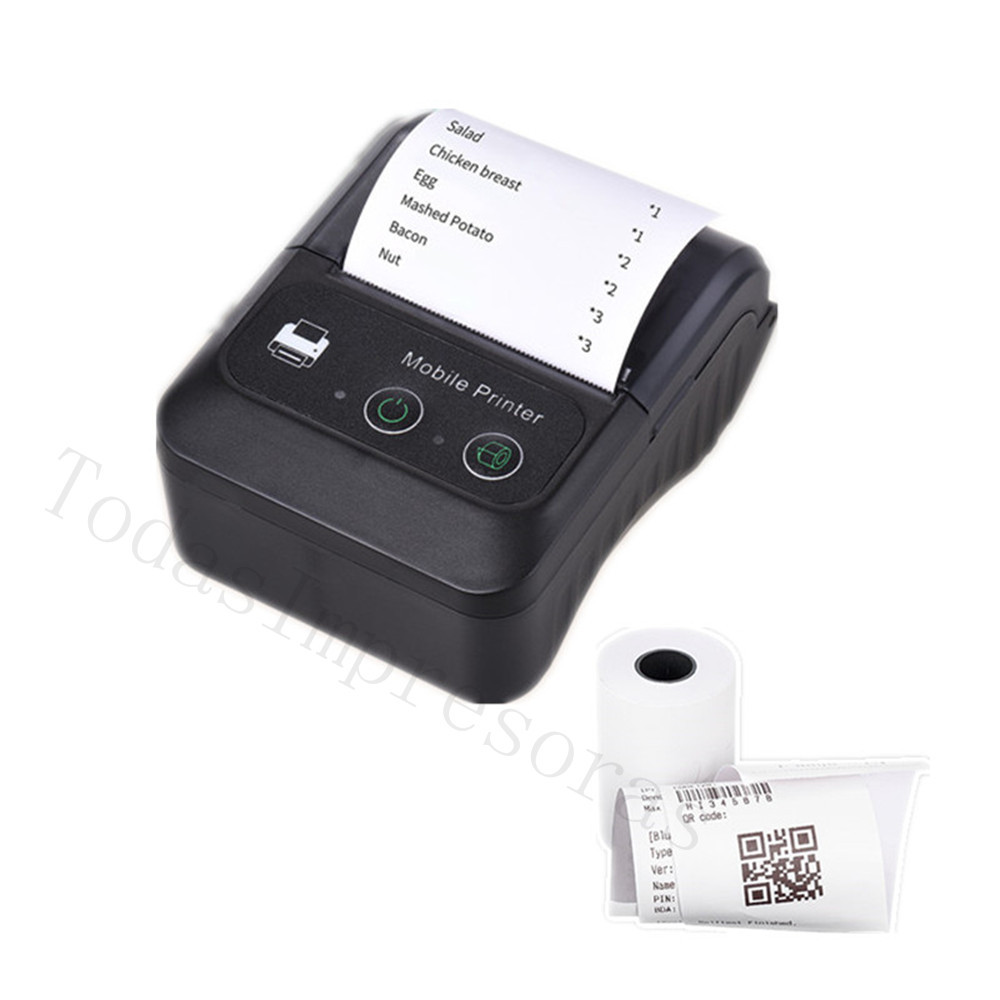 Jual Mini Portable Thermal Printer 58mm 2inch Wireless Bluetooth-Compatible Printer Receipt ...