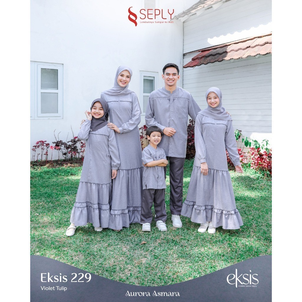 Jual SEPLY Baju Sarimbit Seragam Lebaran Keluarga Eksis 229 Violet ...