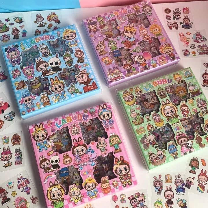 Jual STICKER LABUBU isi 100 Pcs/box Decorasi Gelas Buku Waterproof Anti ...
