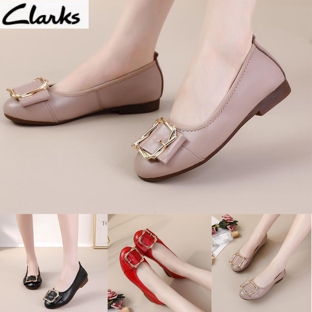 Jual Clarks new Sepatu pita woman / clarks flat wanita kulit asli ...