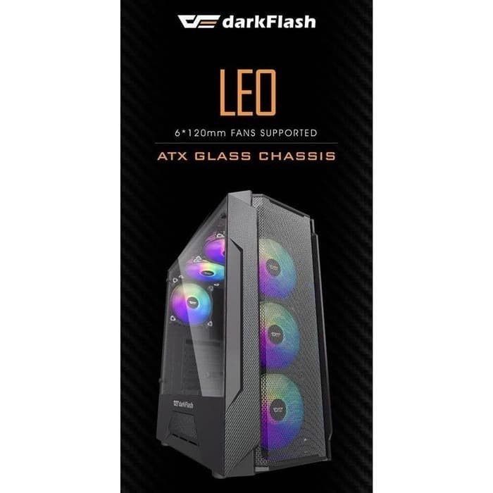 Jual Casing Aigo DarkFlash LEO Black ATX - Side Acrylic Gaming Case ...