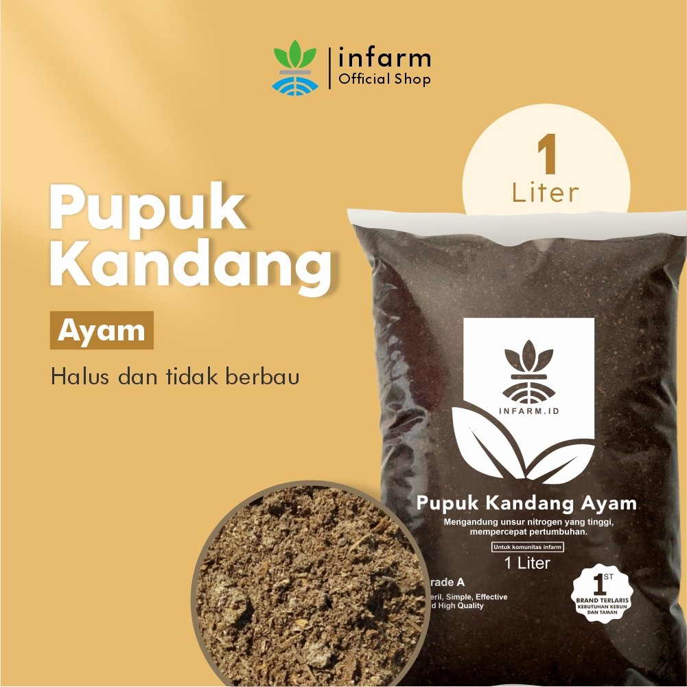 Jual Infarm Pupuk Kandang Kohe Ayam Organik 1L Tidak Berbau dan Tidak ...