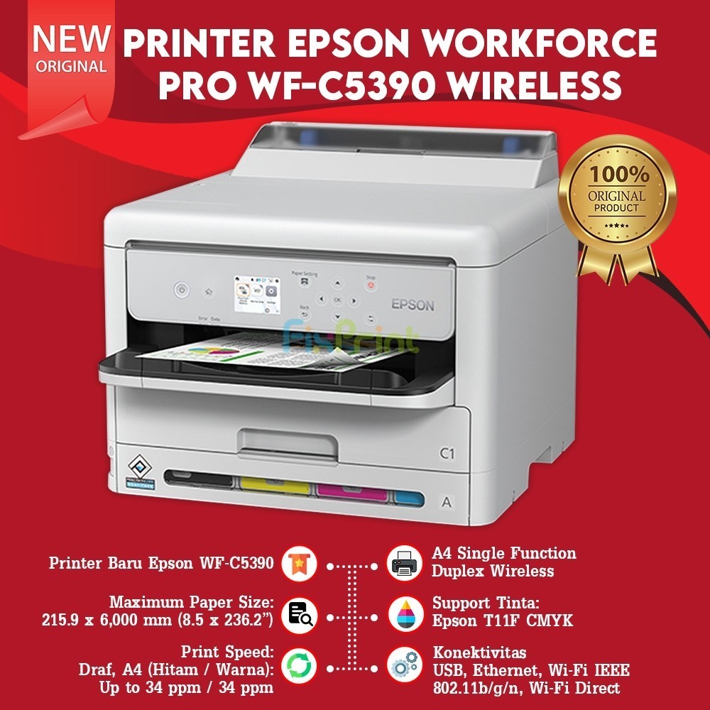 Jual Printer Epson Workforce Pro C5390 WF-C5390 A4 Single Function ...