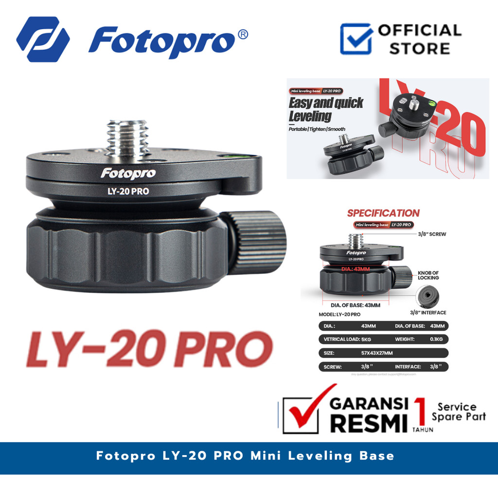 Jual Fotopro LY-20 PRO Mini Leveling Base LY20 | Shopee Indonesia