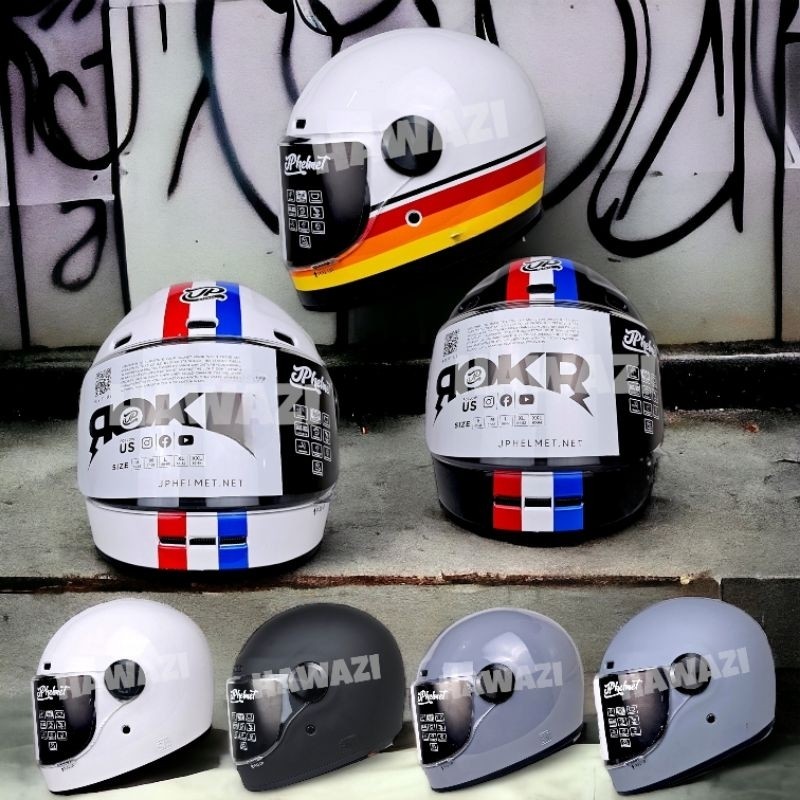 Jual JP Rokr Solid | Helm Cakil Full Face | SNI ORIGINAL | Shopee Indonesia