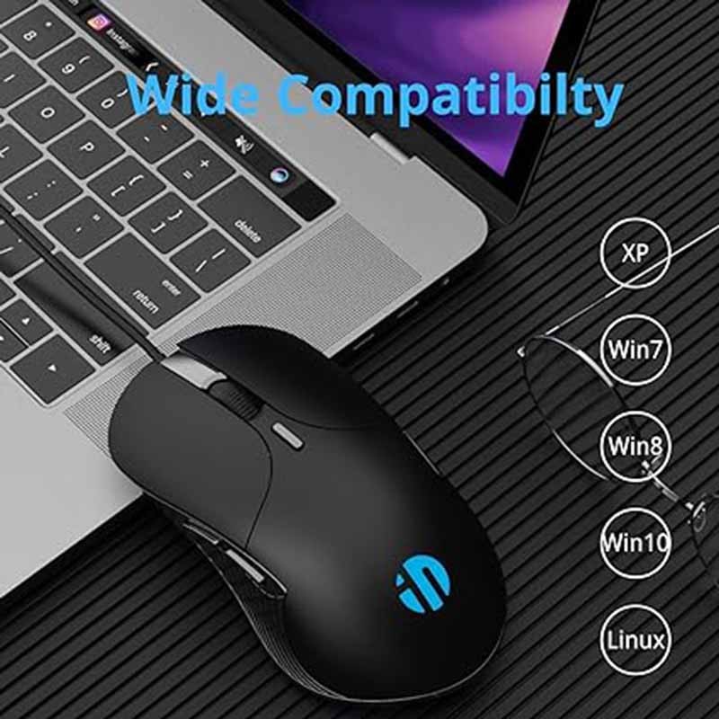 Jual INPHIC B2 USB Wired Mouse 7200DPI Adjustable and 6 Programmable ...