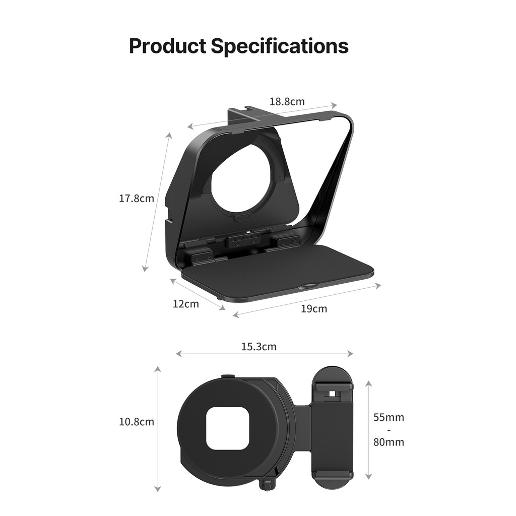 Jual Ulanzi RT02 Universal Teleprompter Prompter DSLR Camera Smartphone ...