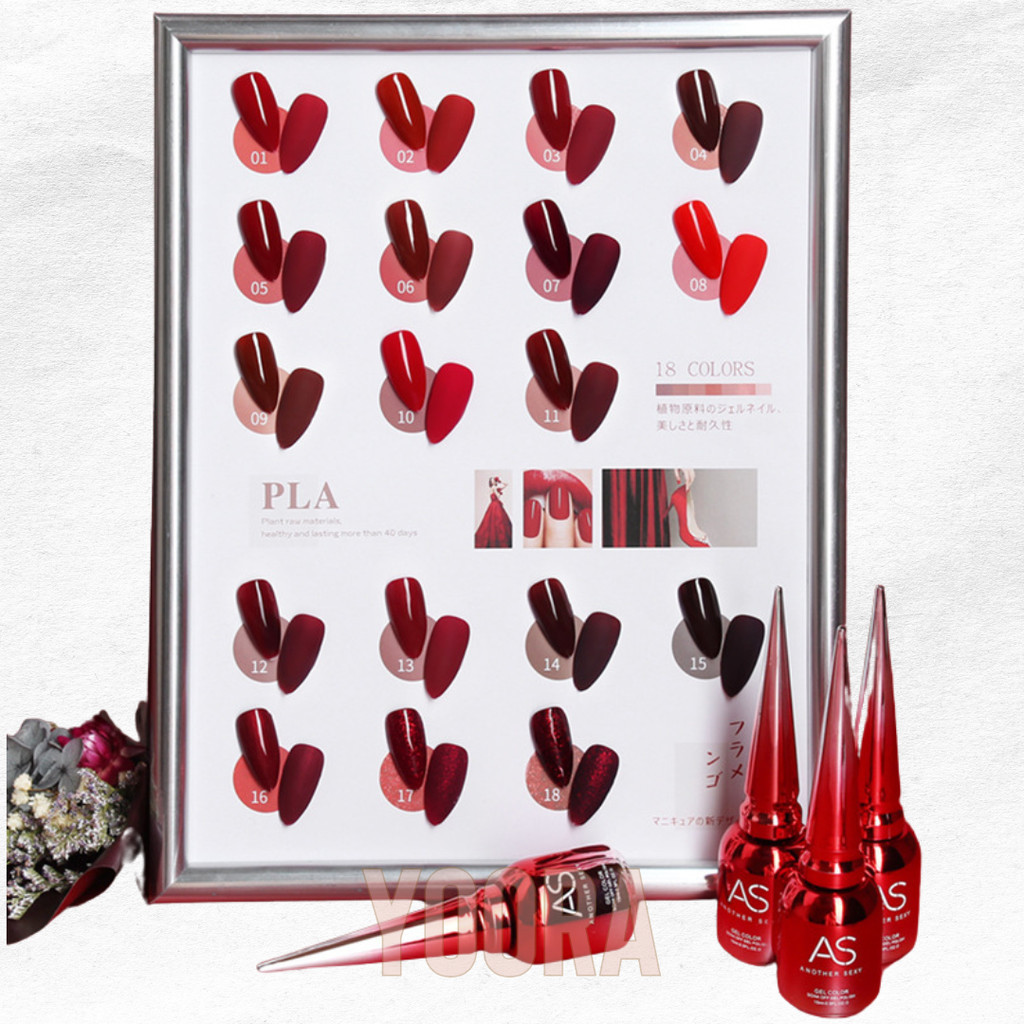 Jual AS GEL PLA CLASSIC RED GEL POLISH / KUTEK GEL ANOTHER SEXY RED ...
