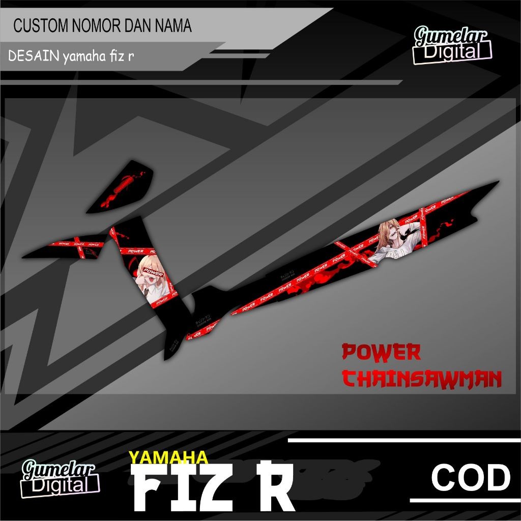 Jual STRIPPING SIMPEL YAMAHA FIZ R POWER CHAINSAW MAN SUDAH DI CUTTING ...