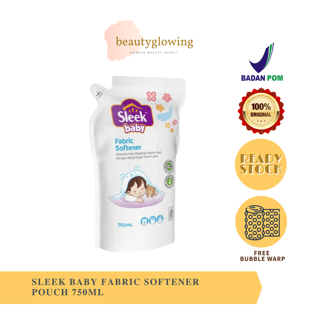 Jual Sleek Baby Fabric Softener Pouch 750ml pelembut dan pewangi ...