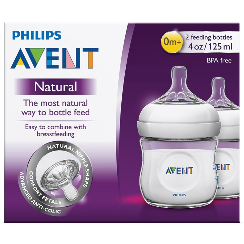 Jual Avent Botol Susu Natural 2x125ml (4oz) untuk 0m+(Putih) | Shopee ...