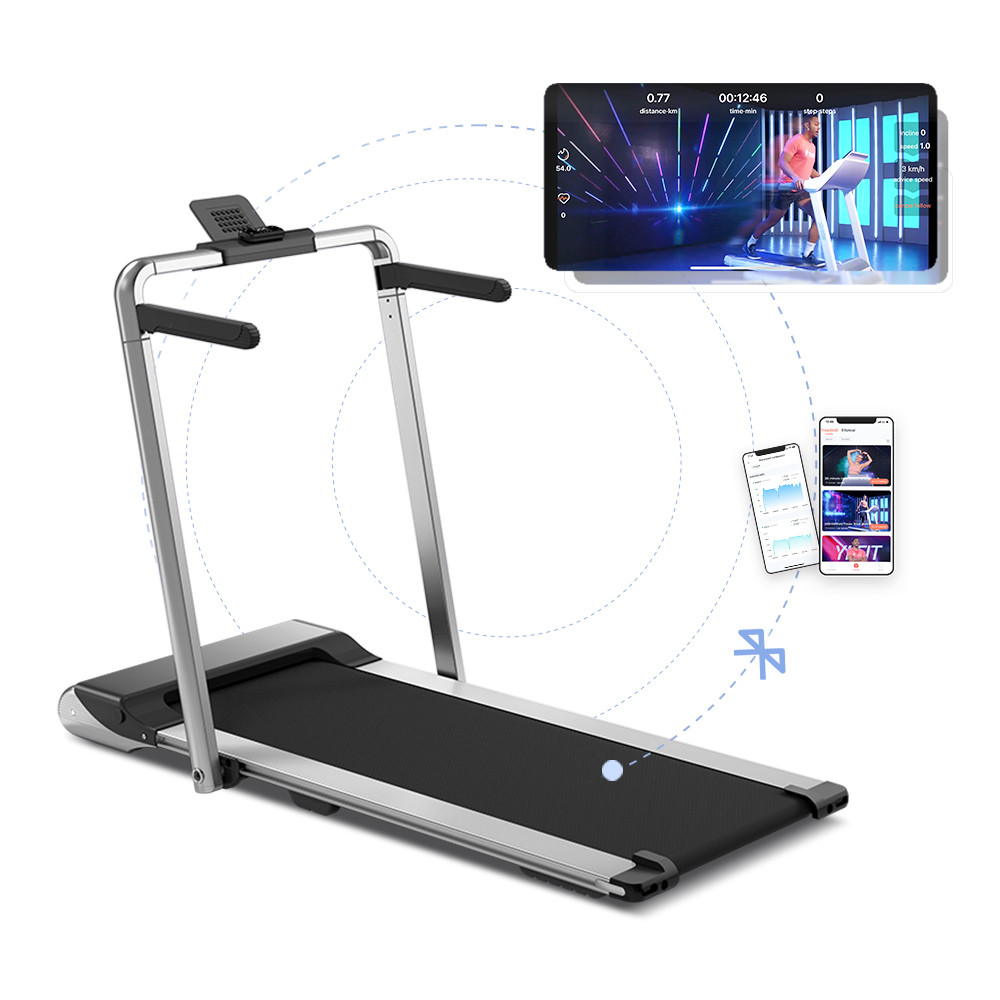 Jual mini electric treadmill pad folding walking machine office ...
