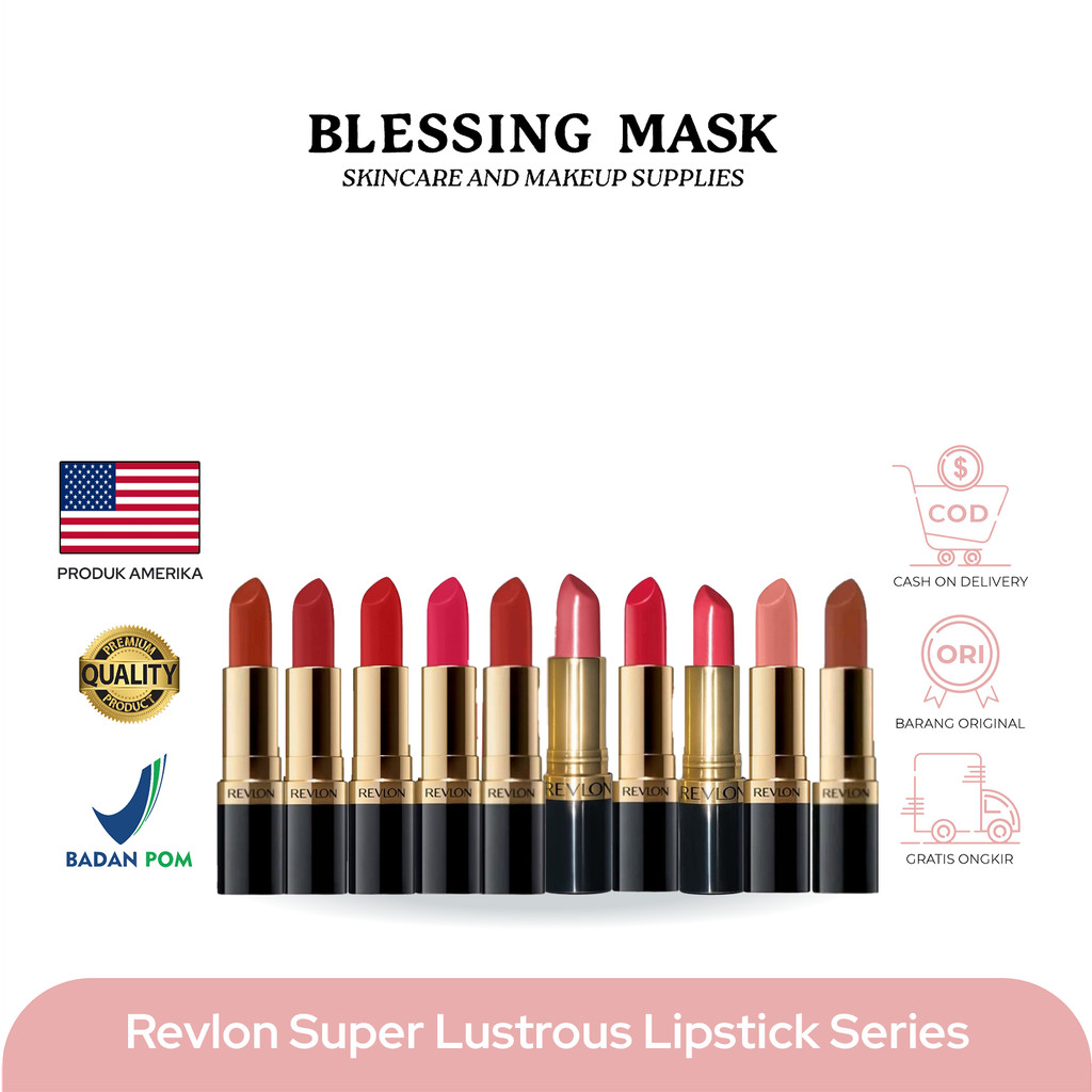 Jual REVLON Super Lustrous Lipstick Creme Series | Lipstik Vitamin ...