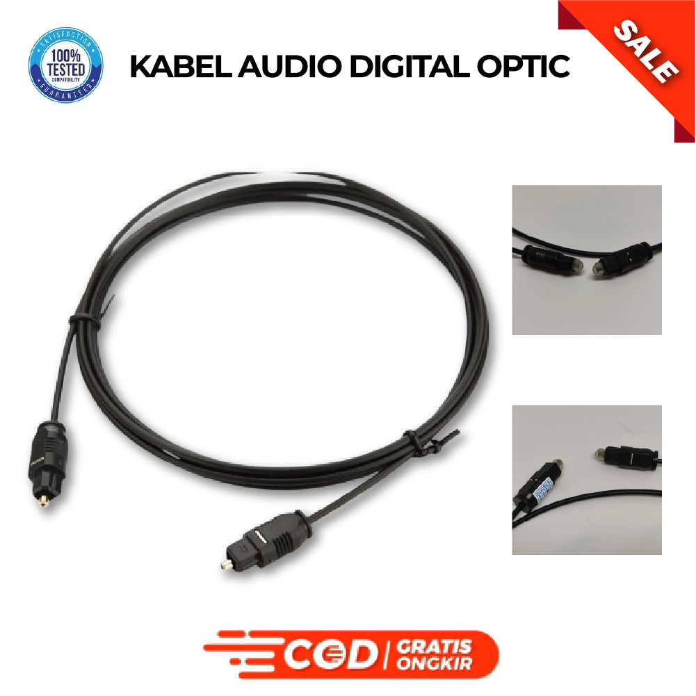 Jual KABEL AUDIO DIGITAL OPTIC / TOSLINK PANJANG 1M (JENIS KABEL OPTIC ...