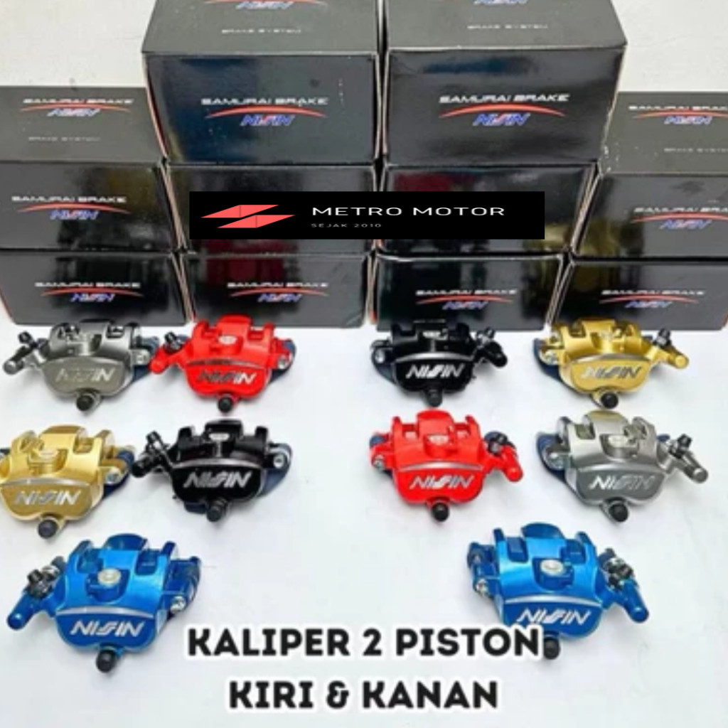 Jual PUJEGANSHOP Kaliper 2 Piston Samurai Nissin Kaliper Brake 2 Piston Samurai Nissin Universal ...
