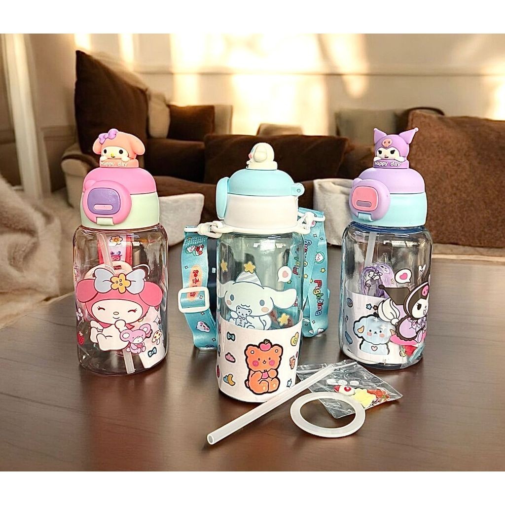Jual Botol Minum Motif sanrio HANDLE kuromi 600ml tali panjang ...