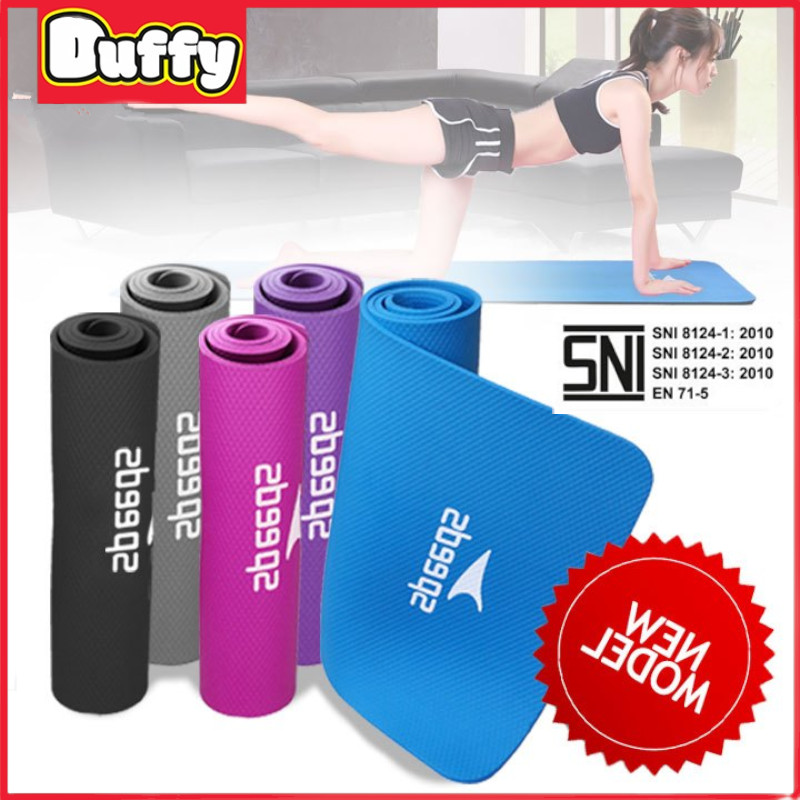 Jual Duffy toys Matras Yoga Mat NBR 10mm gym Karpet Spons Alas Olahraga Yoga Fitness Anti Slip ...