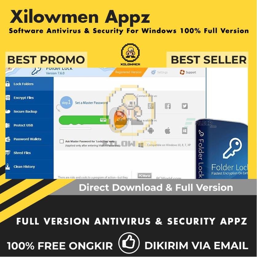Jual [Full Version] Folder Lock Pro Security Lifetime Win OS - Software ...