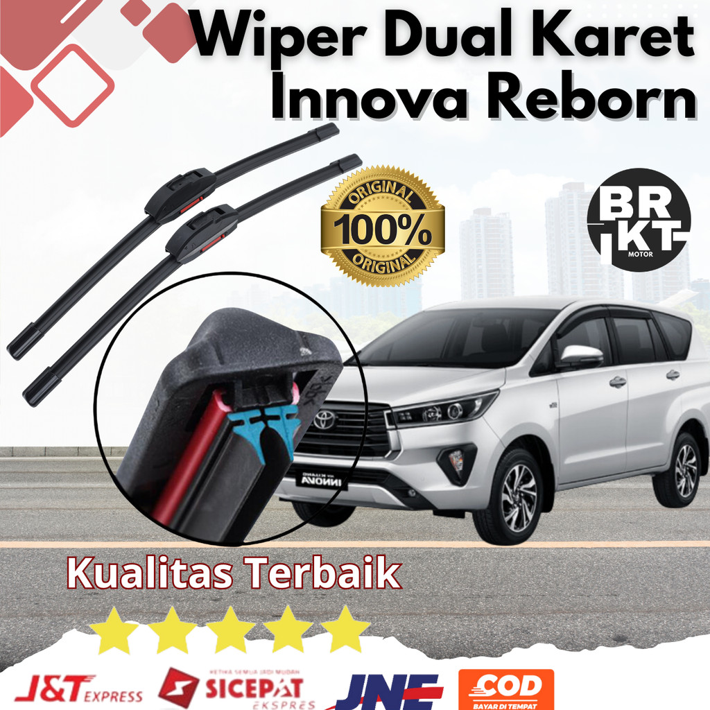 Jual Wiper Double Karet / Dual Karet 2 Lapis Karet Mobil Toyota Kijang ...