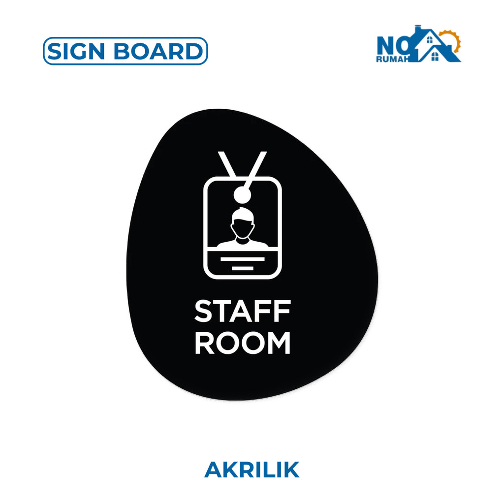 Jual Staff Room Signage Board Akrilik Tempel Dinding Papan Acrylic Sign ...