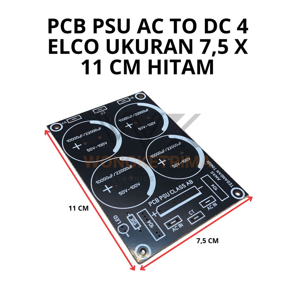 Jual PCB PSU AMPLIFIER 4 ELCO PCB POWER SUPPLY AC TO DC | Shopee Indonesia