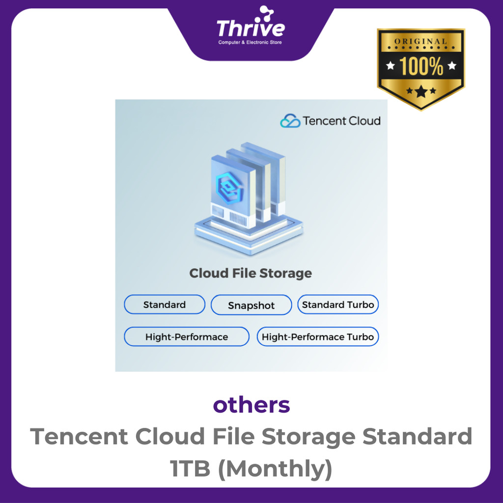 Jual Tencent Cloud File Storage Standard 1TB (Monthly) | Shopee Indonesia