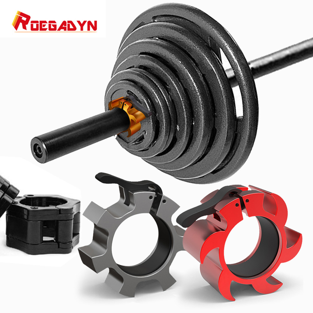 Jual ROEGADYN Gym Weights Bodybuilding Quick Lock One pair Barbell ...