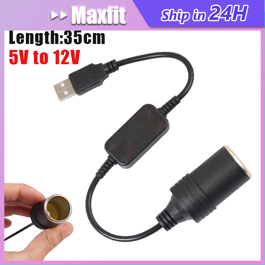 Jual Konverter Usb To Socket Kabel Sambungan Adaptor Charger 5V To 12V ...