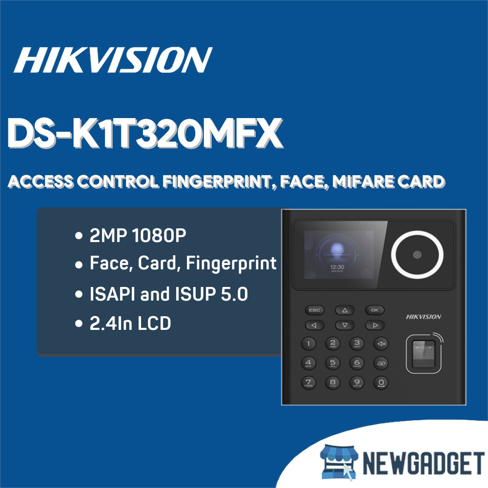 Jual HIKVISION DS-K1T320MFX ACCESS CONTROL FINGERPRINT, FACE, MIFARE ...