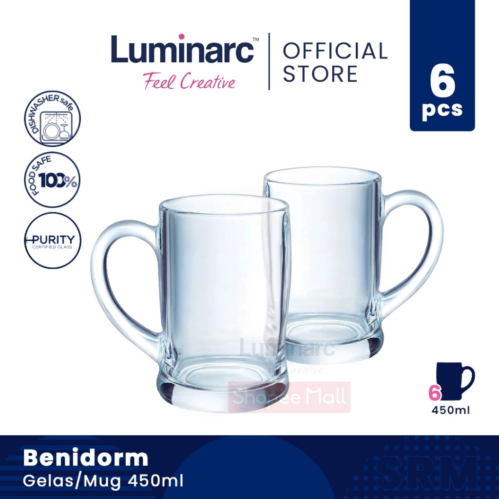 Jual LUMINARC Gelas/Mug Benidorm 450ml - 6pcs | Shopee Indonesia