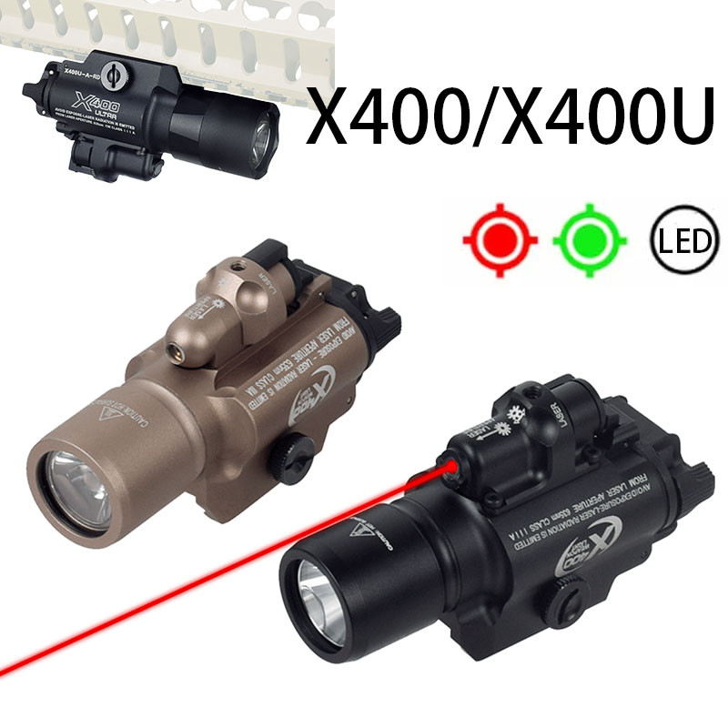 Jual Tactical Surefire X300 X400 X400U Ultra Red Green Laser Sight LED ...