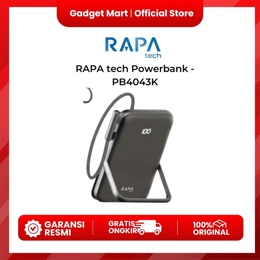 Jual RAPA tech Powerbank-PB4043K | Shopee Indonesia
