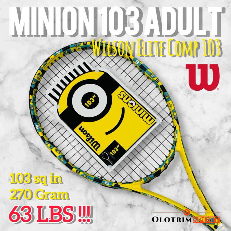 Jual Raket Tenis WILSON MINION 103 ADULT Tennis Racket 100% ORIGINAL ...