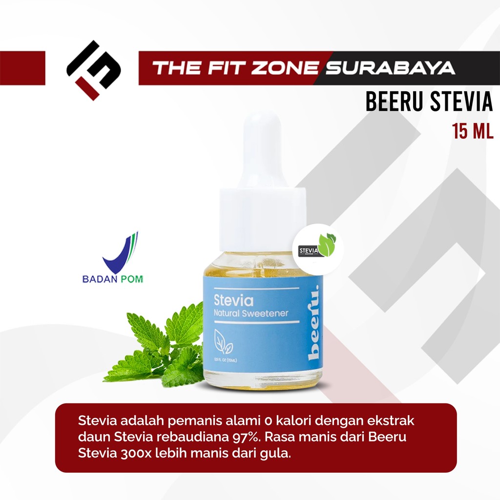 Jual BEERU Stevia Natural 15 ML Sweetener Pengganti Gula Sehat Pemanis ...