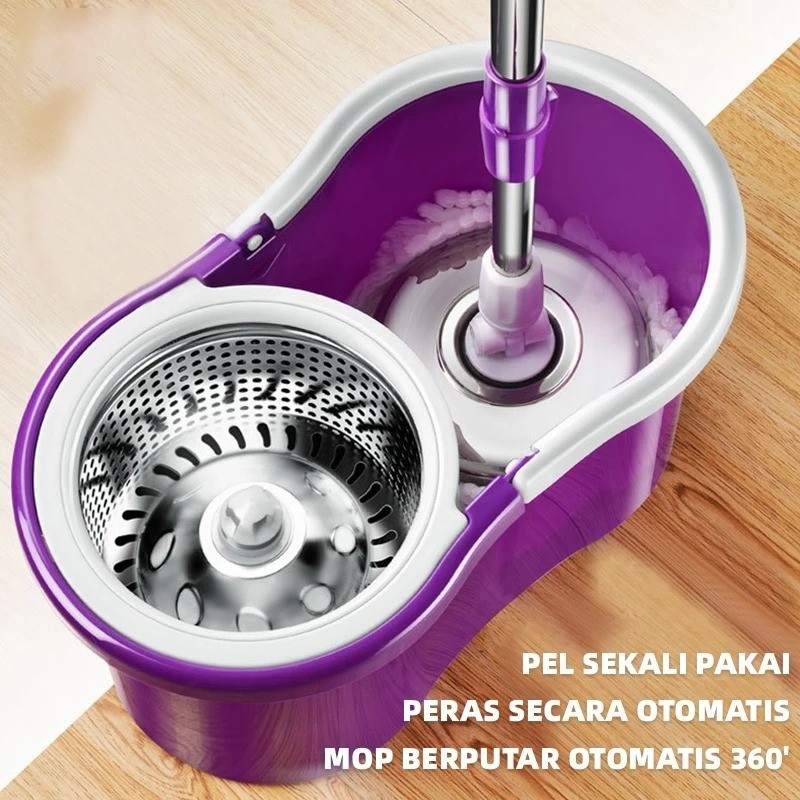 Jual Set Alat Pel Lantai Super Mop Dengan Ember Magic Spin Mop 360 Alat ...
