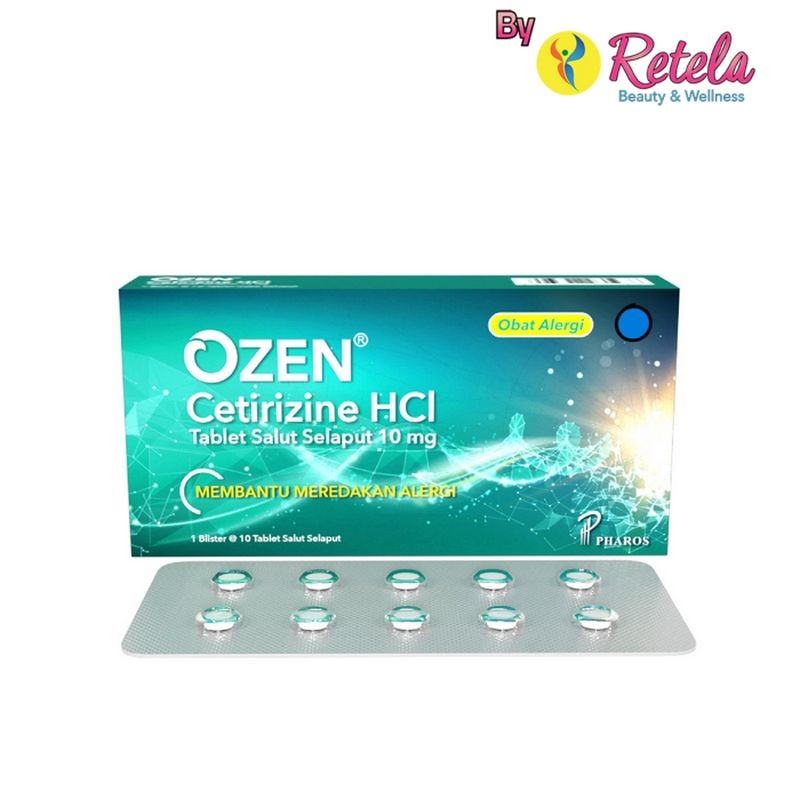 Jual OZEN 10 MG BLISTER 10 TABLET/CETIRIZINE/ANTI HISTAMINE/ANTI ALERGI ...
