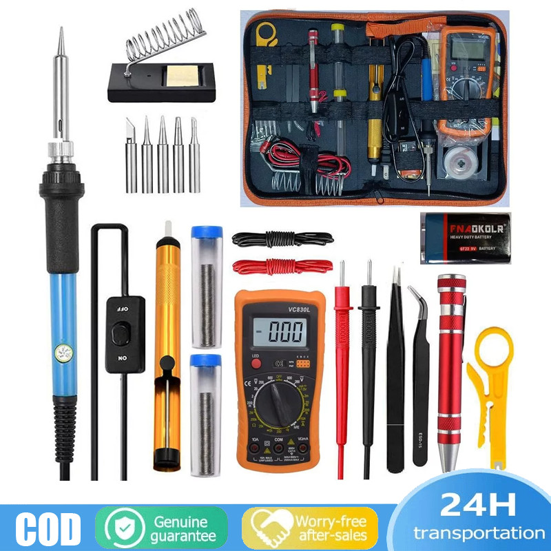 Jual Set Solder Listrik Lengkap Dengan Multimeter Iron Tool Kit 220V ...
