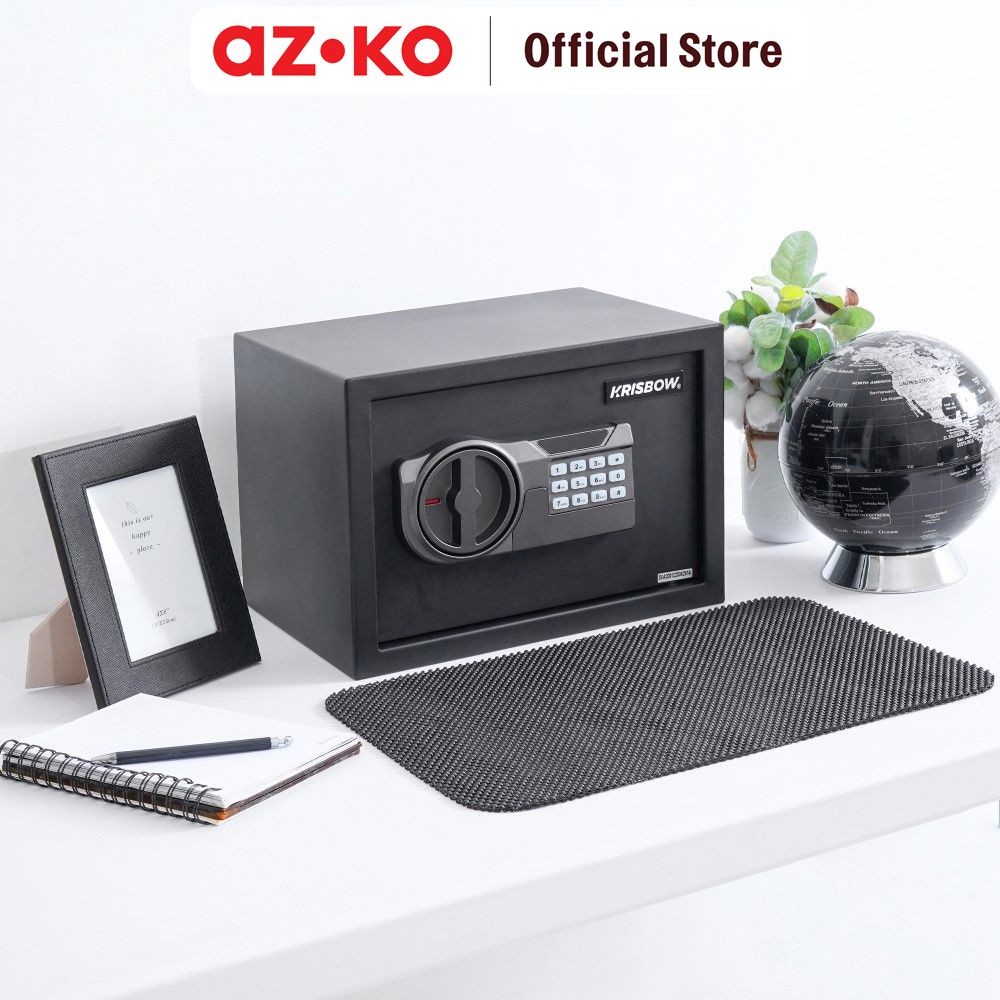 Jual AZKO Krisbow 35x25x25 cm Brankas Besi 7002e 1.5/4 Brangkas Safety ...