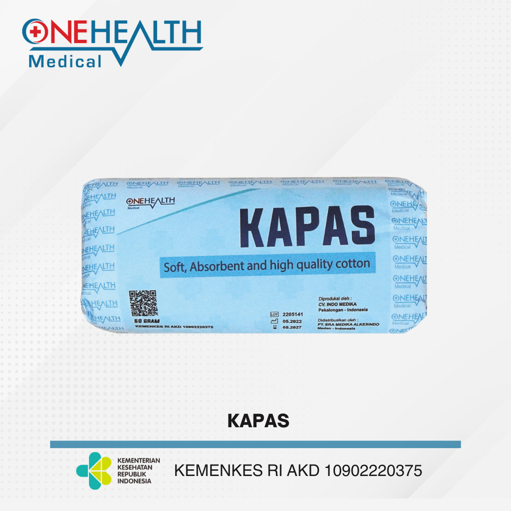 Jual Onehealth Kapas Putih 25 Gram Pembalut Luka P3K | Shopee Indonesia