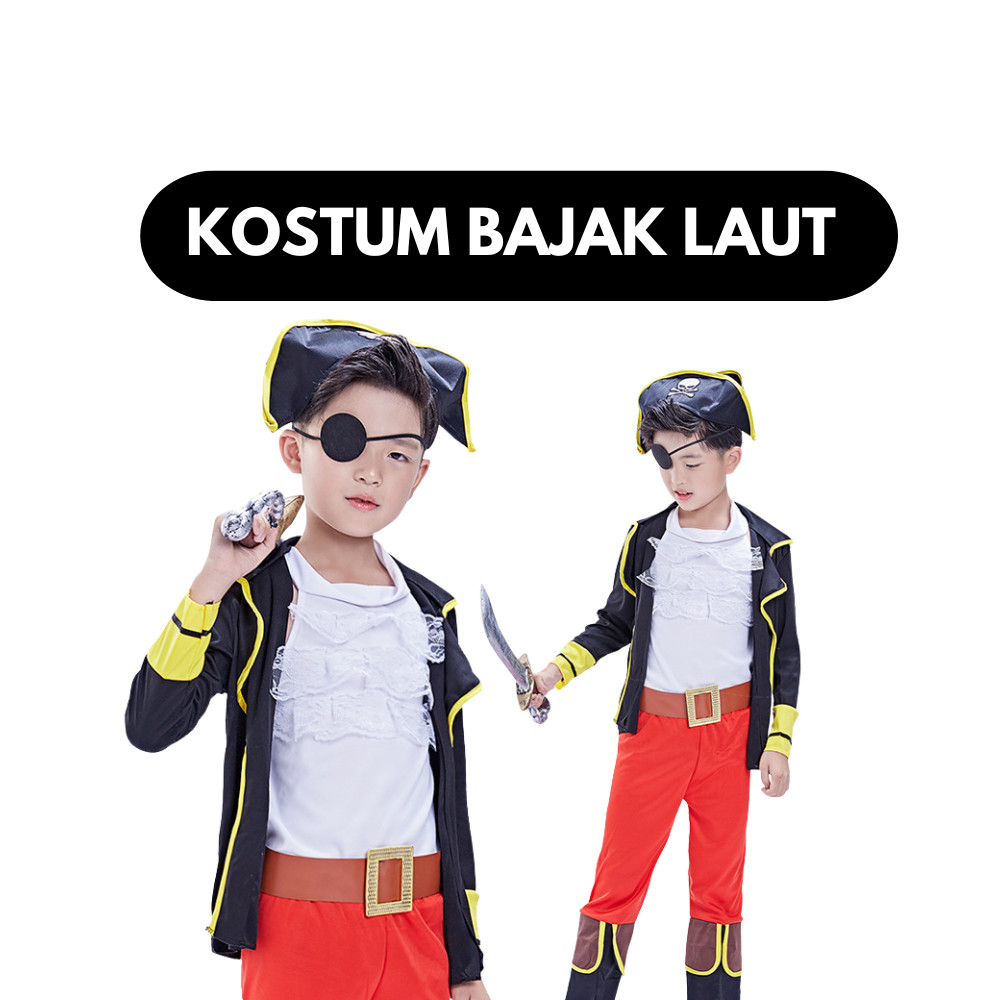 Jual KEDAIBUTIK (K02) Kostum Baju Bajak Laut Pirate Anak Bahan Premium ...