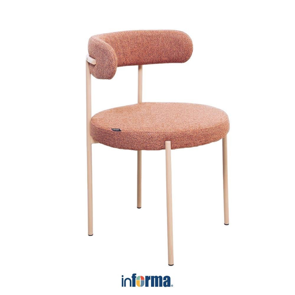 Jual Informa Prisha Kursi Makan Fabric - Pink Teracotta Dining Chair ...